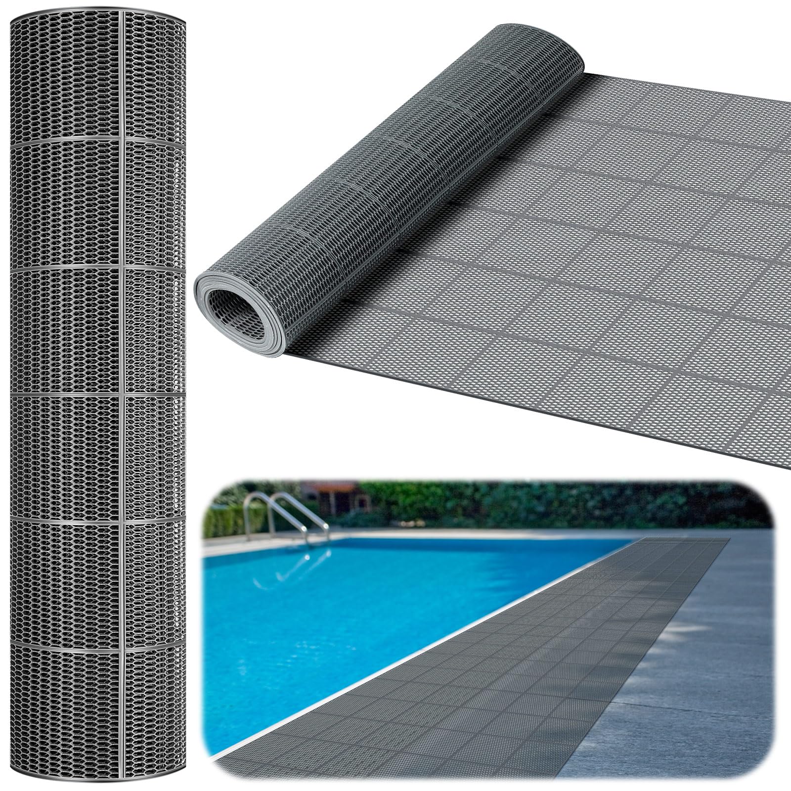 Tondiamo Drainage Pool Flooring Mats Swimming Pool Non Slip Mat PVC ...