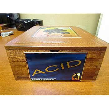 Amazon.com: Empty Premium Acid Cigar Box, Hinged Lid by ACID Cigars ...