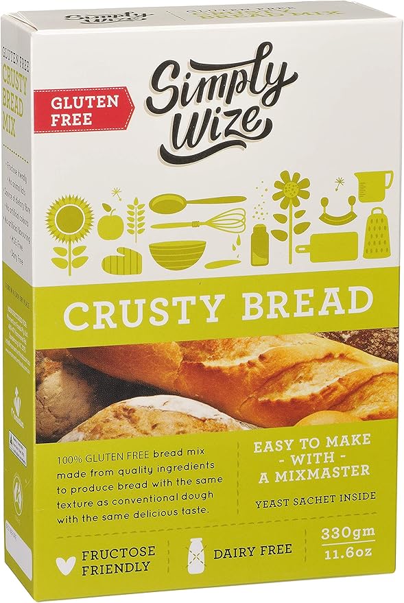 Simply Wize Gluten Free Crusty Bread Mix 330 g, 330 g: Amazon.com.au ...