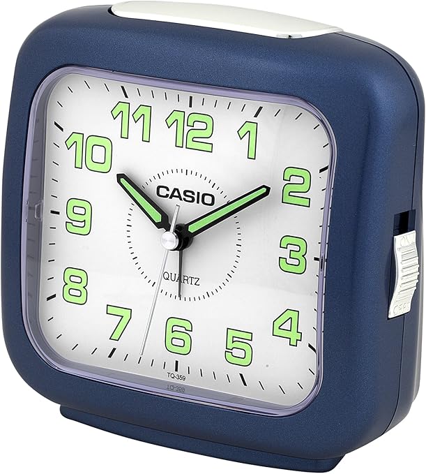 CASIO 10698 TQ-359-2D - Reloj Despertador analógico Azul: Amazon.es ...