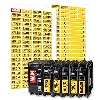 Linelax Circuit Breaker Box Labels – 129 Weatherproof Fuse Box Stickers ...