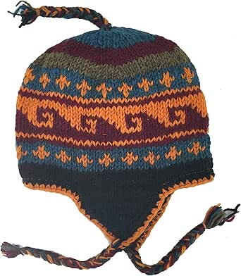 Headchange Wool Winter Chullo Beanie Fleece Lined Toque Cap Ear Flaps ...
