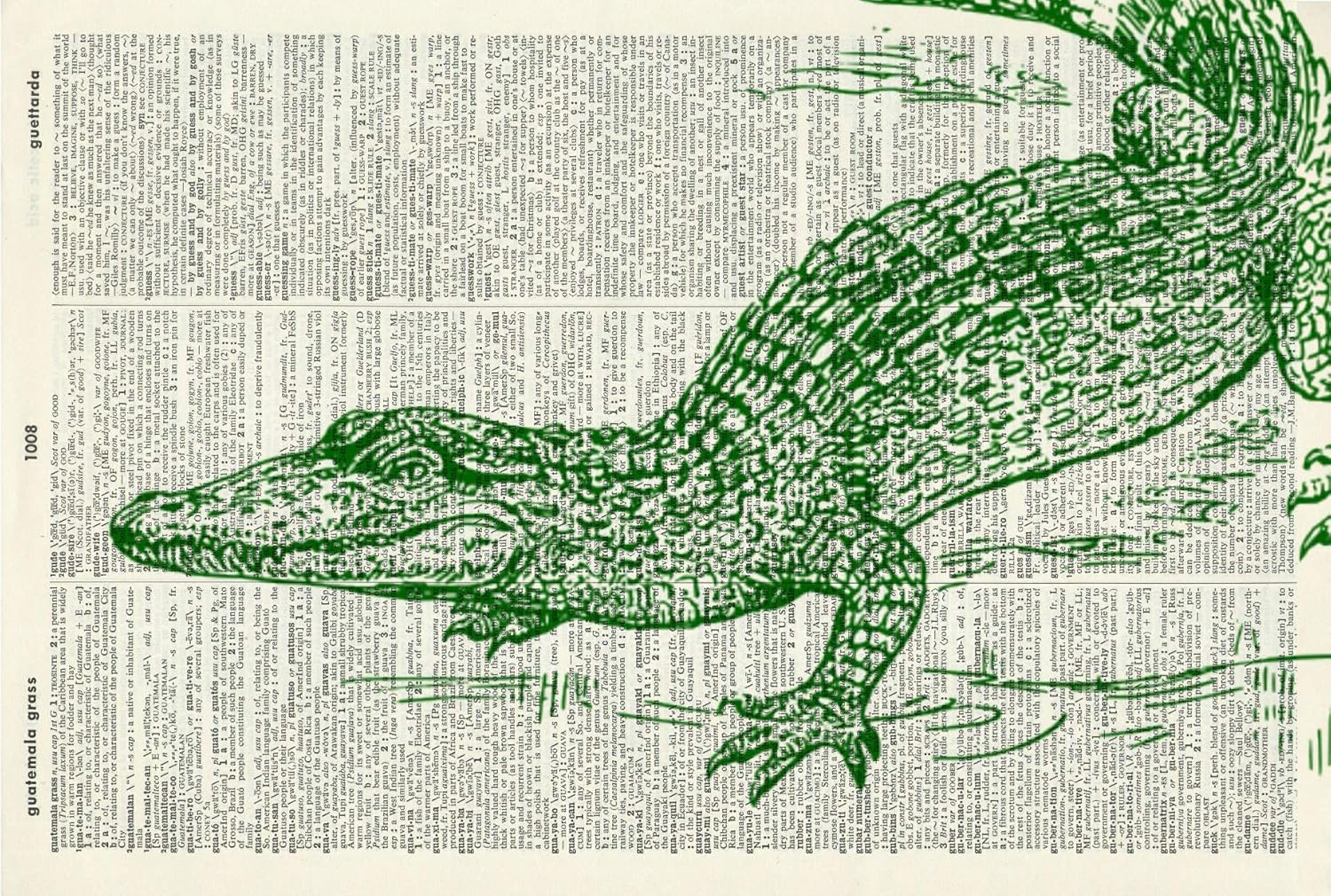 Green Crocodile Art Print - Crocodile Illustration – Crocodile Wall Art ...