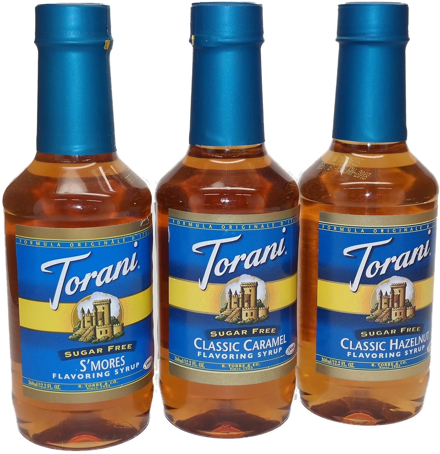 Torani Sugar Free Flavoring Syrup 3 Flavor Variety Bundle Classic ...