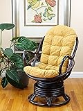 Amazon.com: Lounge Swivel Rocking Java Chair Natural Rattan Wicker w ...
