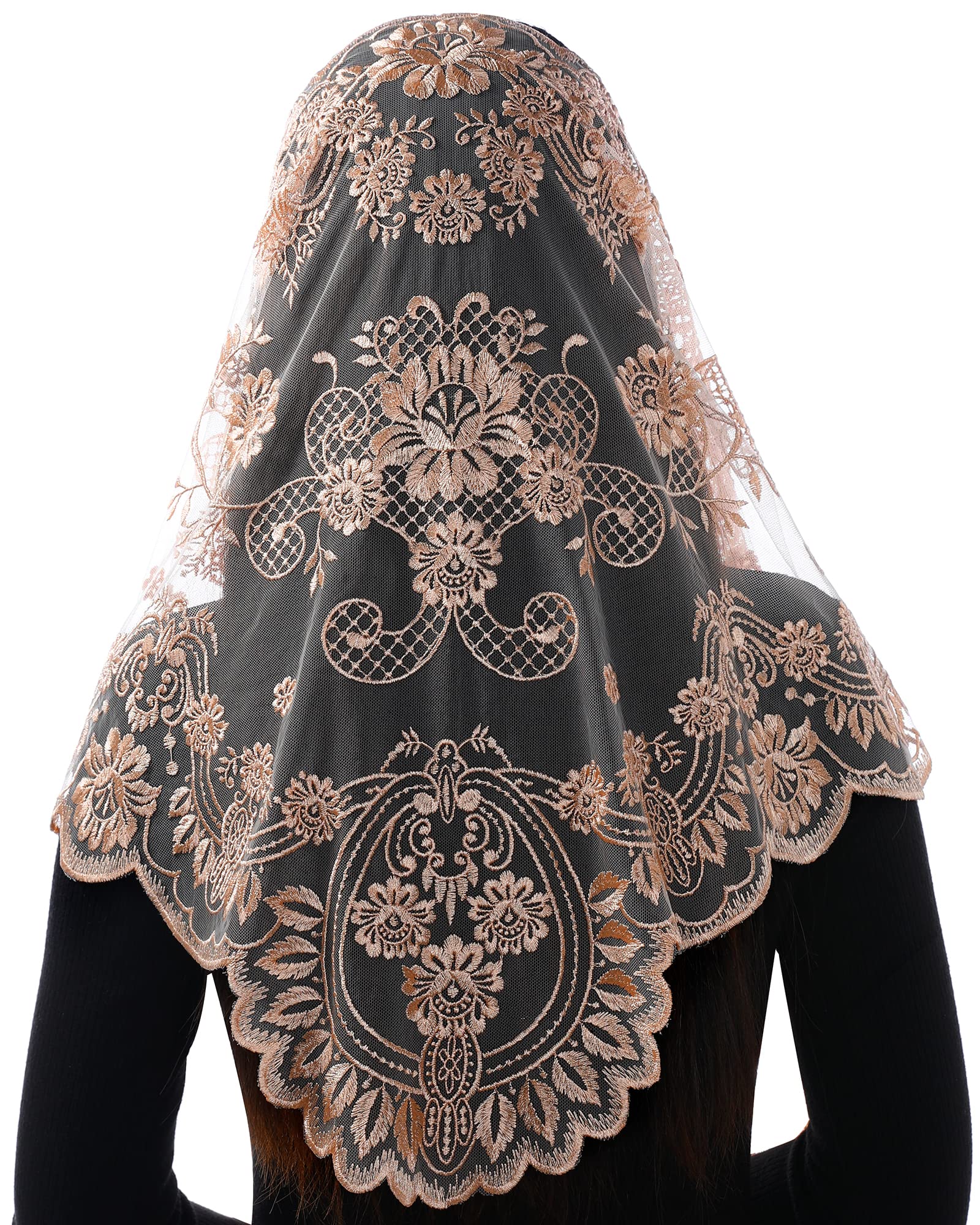 Mua Triangle Catholic Chapel Mantilla Veils - Short Camellia Embroidery ...