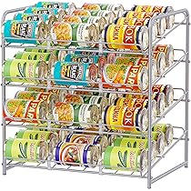 Amazon.com: Simple Trending 4-Tier Can Rack Organizer, Stackable ...