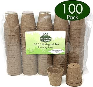 Amazon.com: 3 Inch Round Peat Pots - 100% Biodegradable Peet Pots for ...