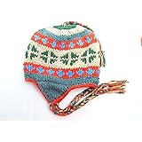 Amazon.com : Nepal Hand Knit Sherpa Hat with Ear Flaps, Trapper Ski ...