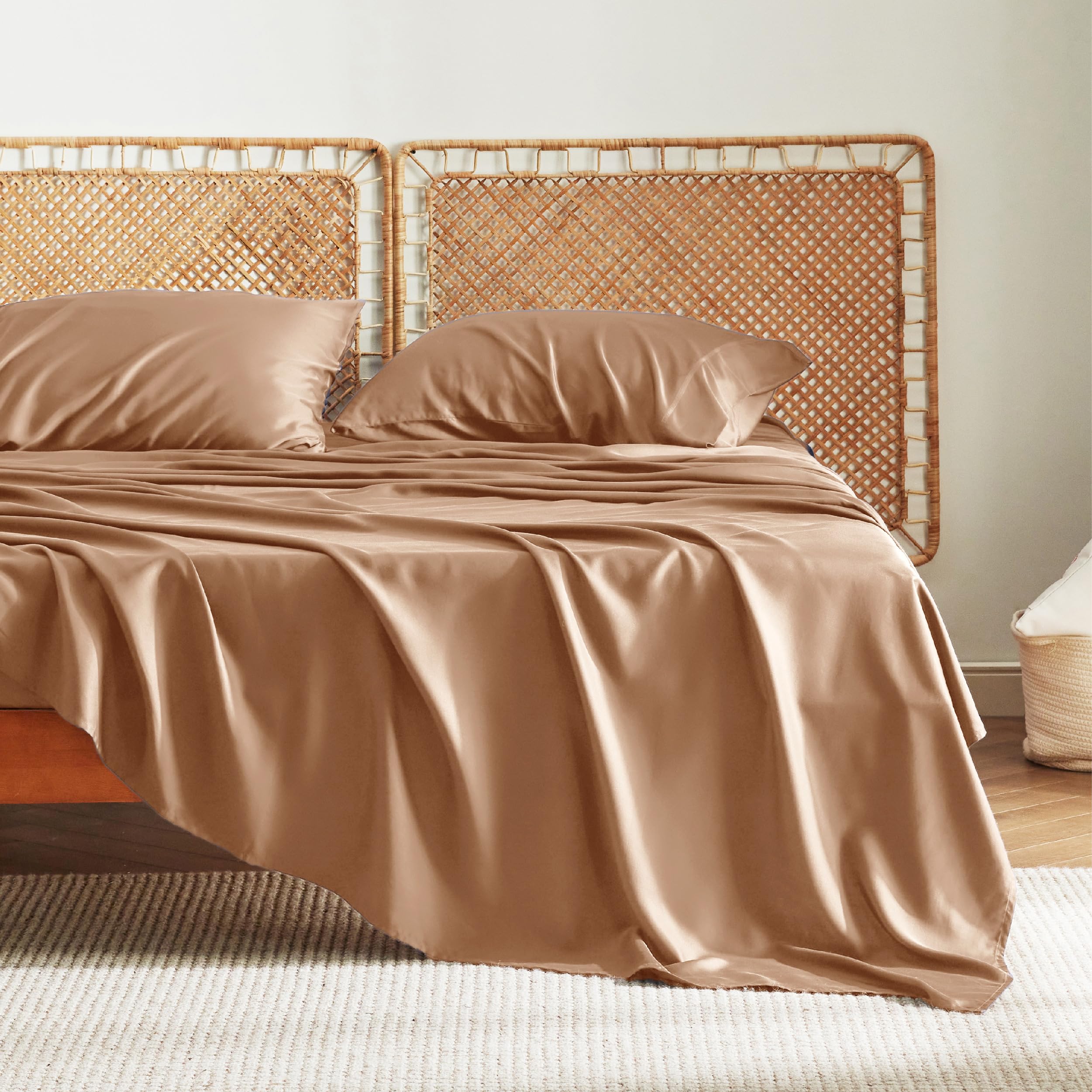 Bedsure King Size Sheet Sets Cooling Sheets For Hot Sleepers Rayon Bedsure King Size Sheet Sets Cooling Sheets For Hot Sleepers Rayon