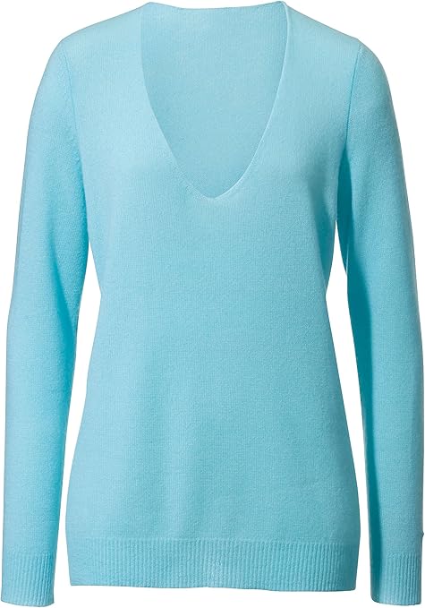 ANNA AURA Damen - Kaschmir-Pullover ? Modell CARRIE, türkis, Damen-Strickpullover, Sweatshirt ...