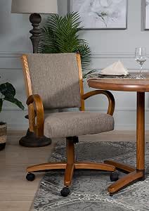 Amazon.com - Casual Dining Cushion Swivel and Tilt Rolling Caster Chair ...