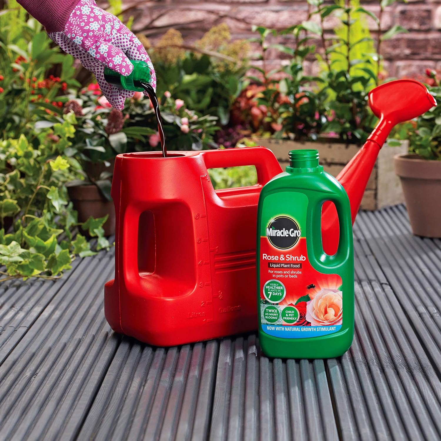 Miracle-Gro 119652 Rose & Shrub Concentrated Liquid Plant Food 1 Litre ...