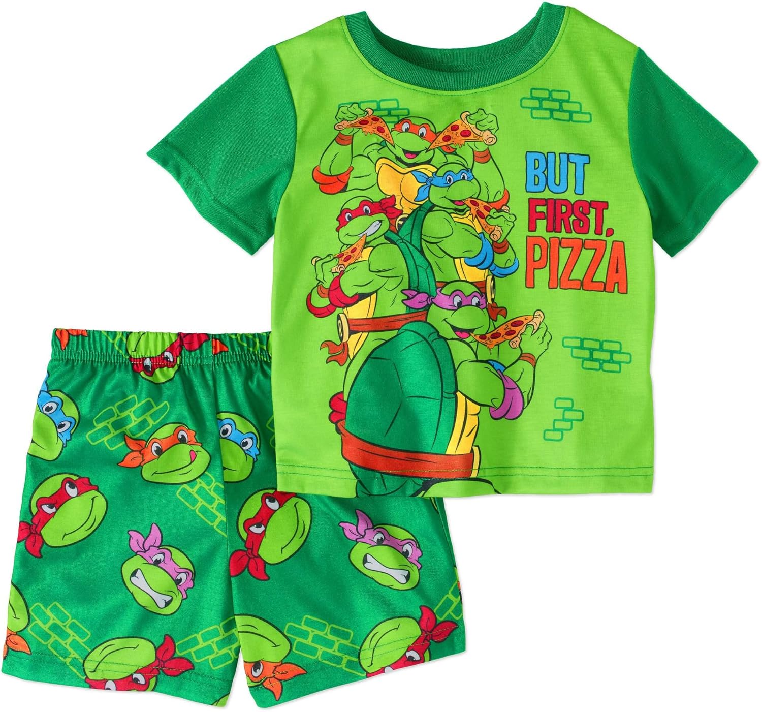 Amazon.com: Teenage Mutant Ninja Turtles Boy 2 PC Short Sleeve Pajama ...