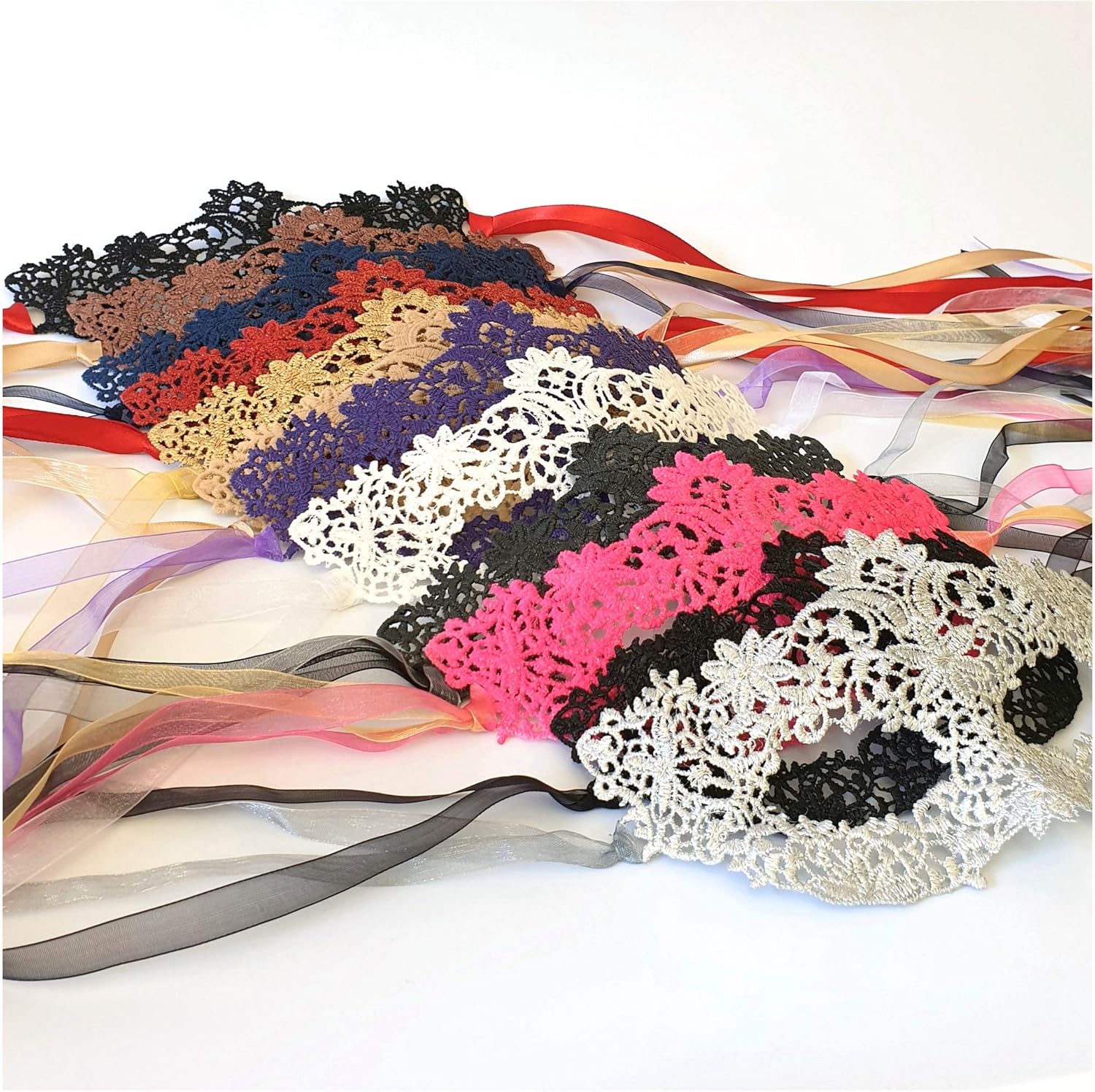 Samantha Peach Lace Coachella Masquerade Mask (Gold) – BigaMart