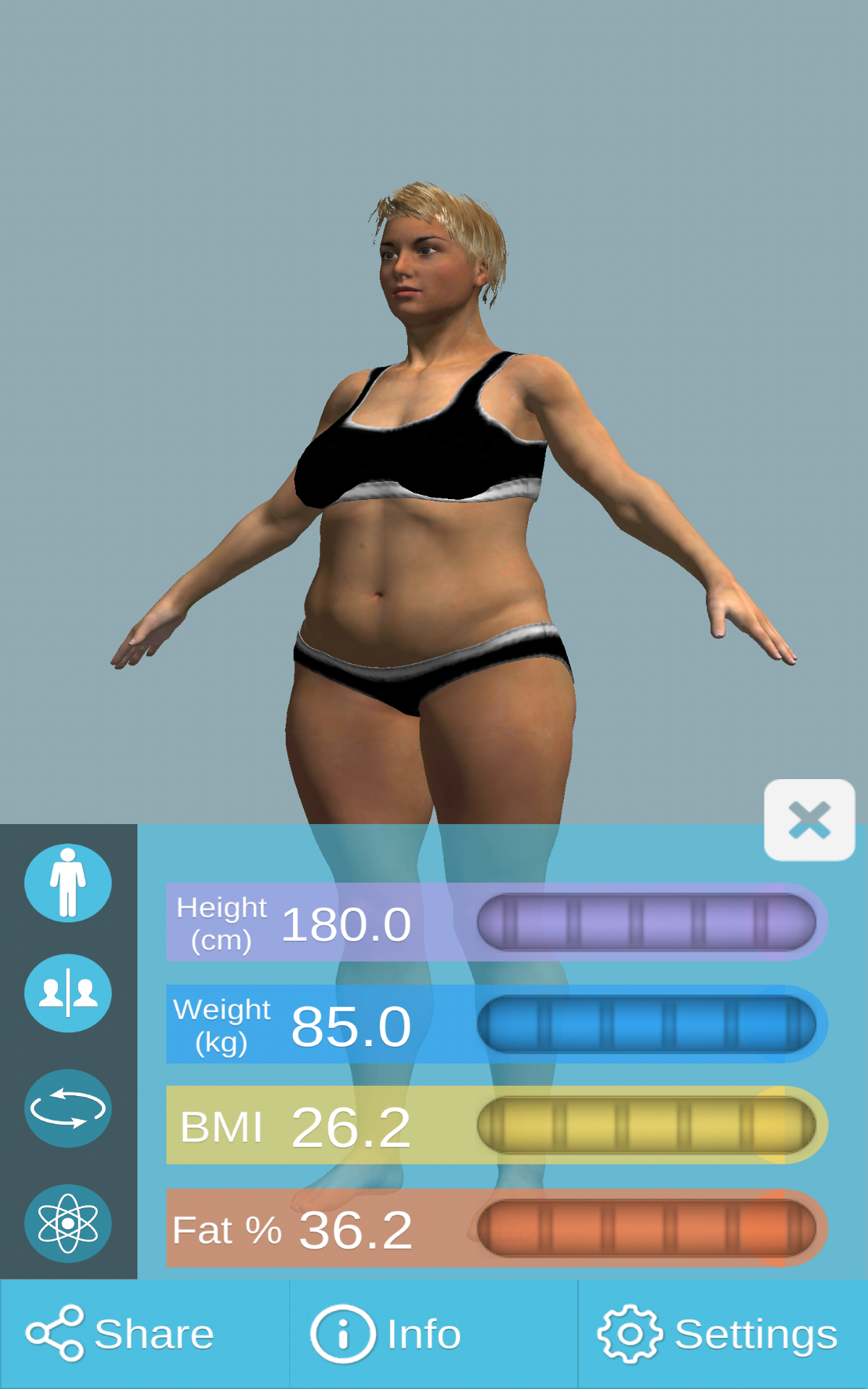BMI 3D Pro (3D BMI Rechner):Amazon.fr:Appstore for Android