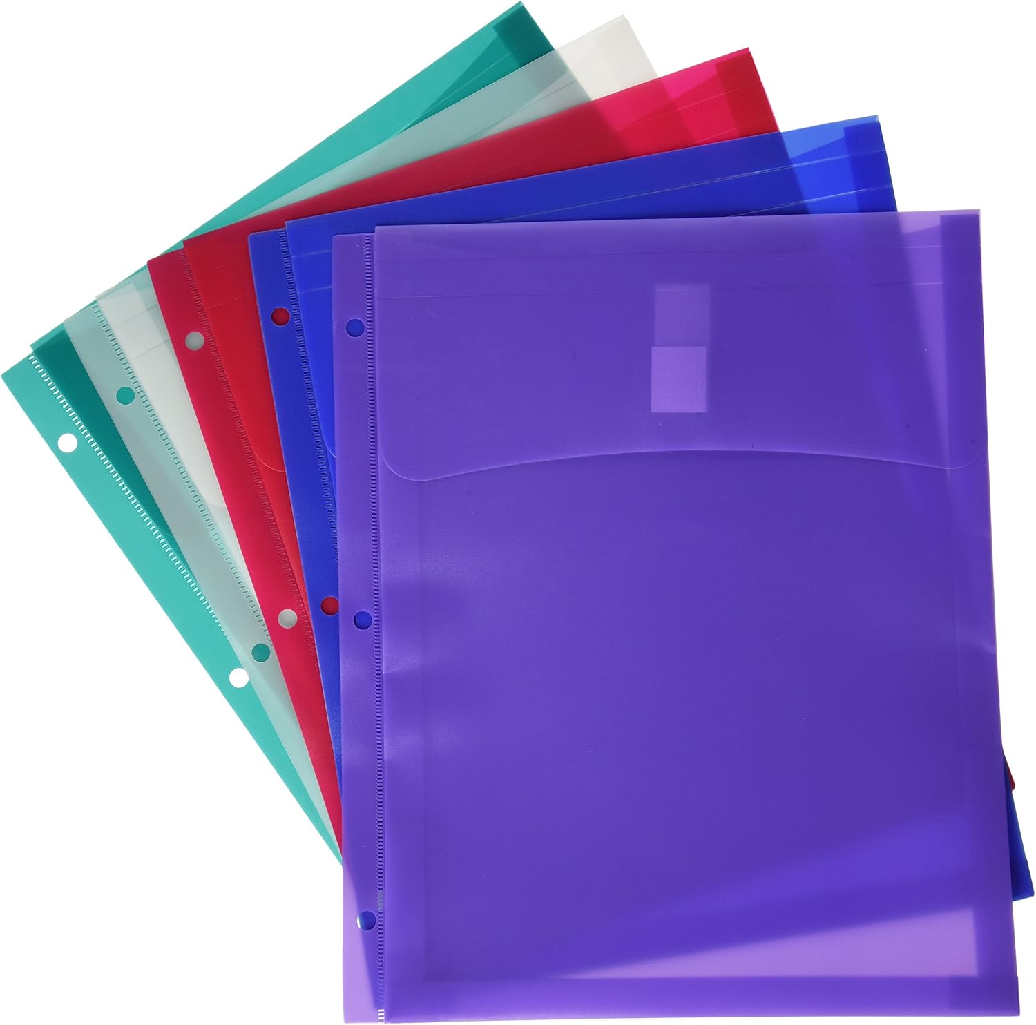 Amazon.com : School Smart Poly Storage Envelopes for 3 Ring Binders ...