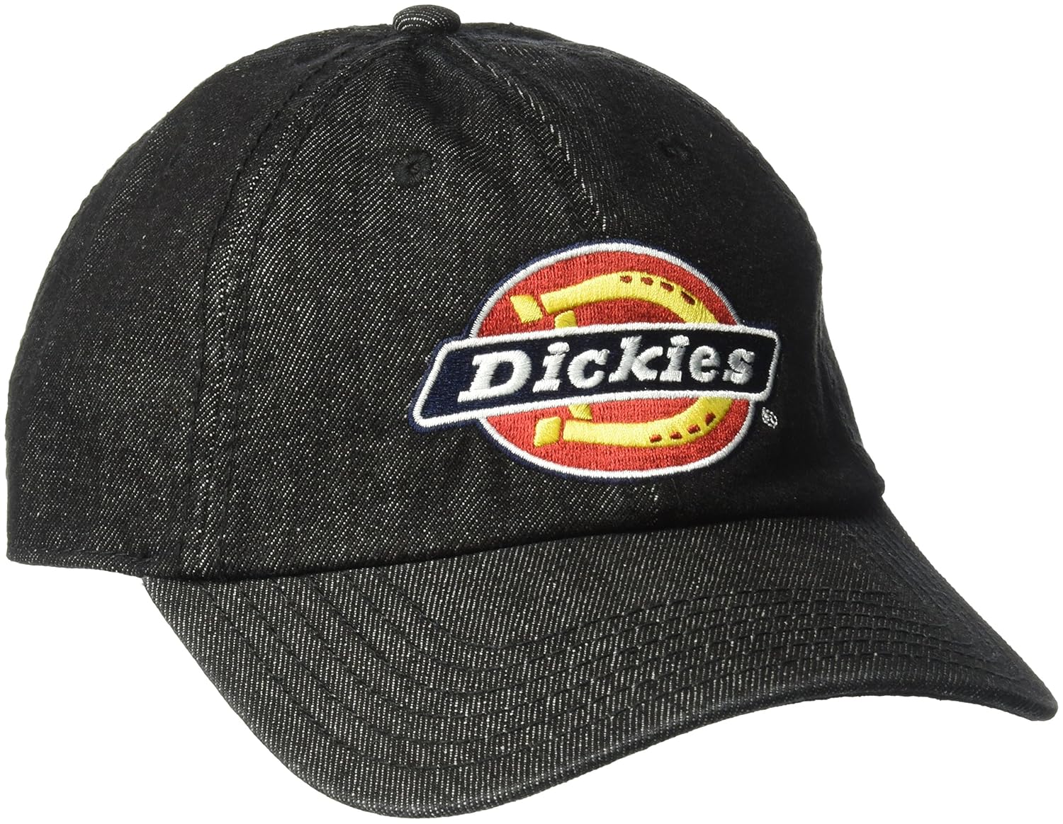 Dickies Men's Icon Denim Adjustable Baseball Dad Cap, Black, One Size ...