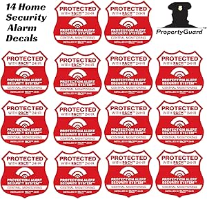 Amazon.com : 14 Home Security System Alarm Decals Stickers : Electronics