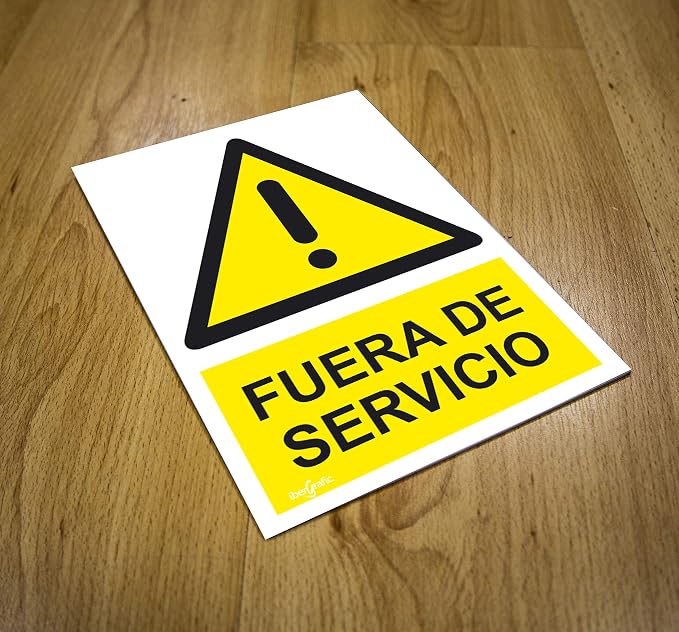 CARTEL FUERA DE SERVICIO | ADVERTENCIA FUERA DE SERVICIO ascensor fuera ...