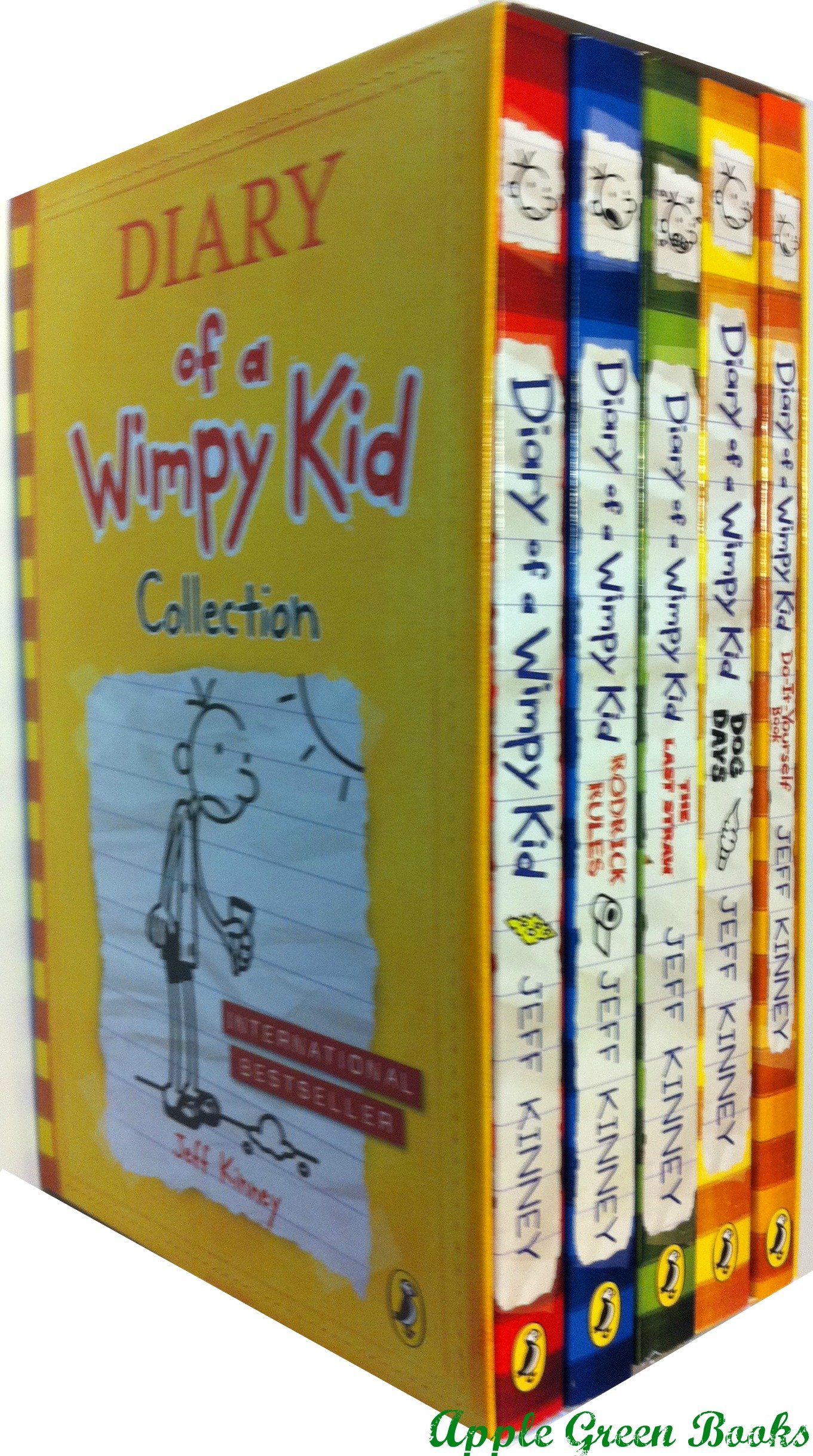 Book By Jeff Kinney Diary Of A Wimpy Kid Complete 5 Book Set Diary 