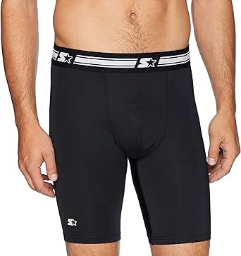 Amazon.com: Starter Men's 9" Light-Compression Athletic Boxer Brief ...