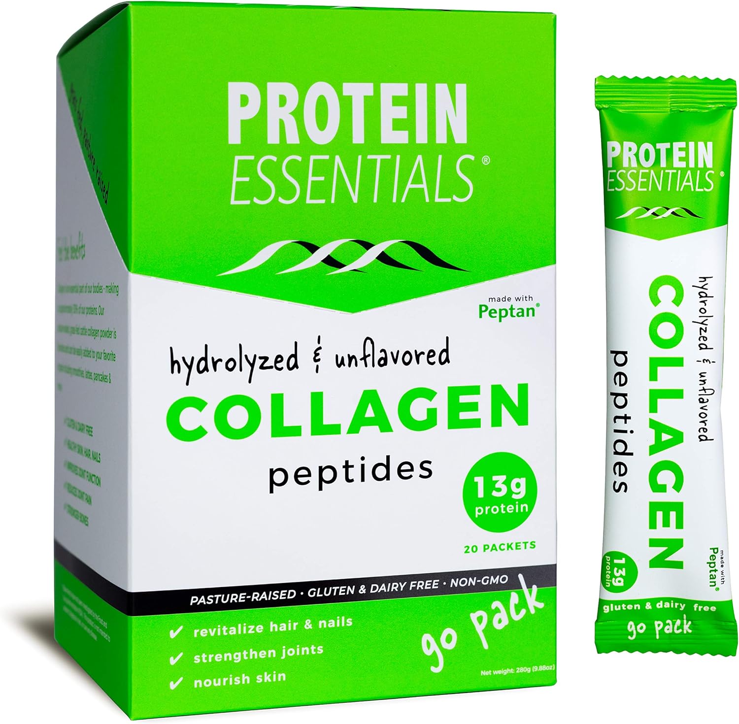 Amazon.com: Protein Essentials Collagen Peptides Powder, Grass-Fed ...