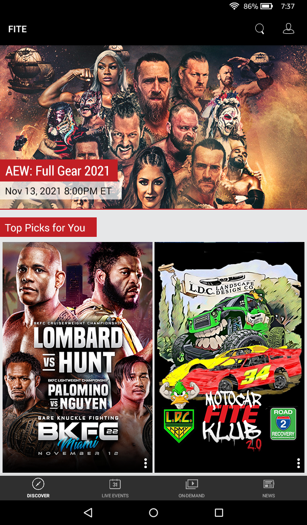 FITE - Live Sports & Entertainment:Amazon.com:Appstore for Android