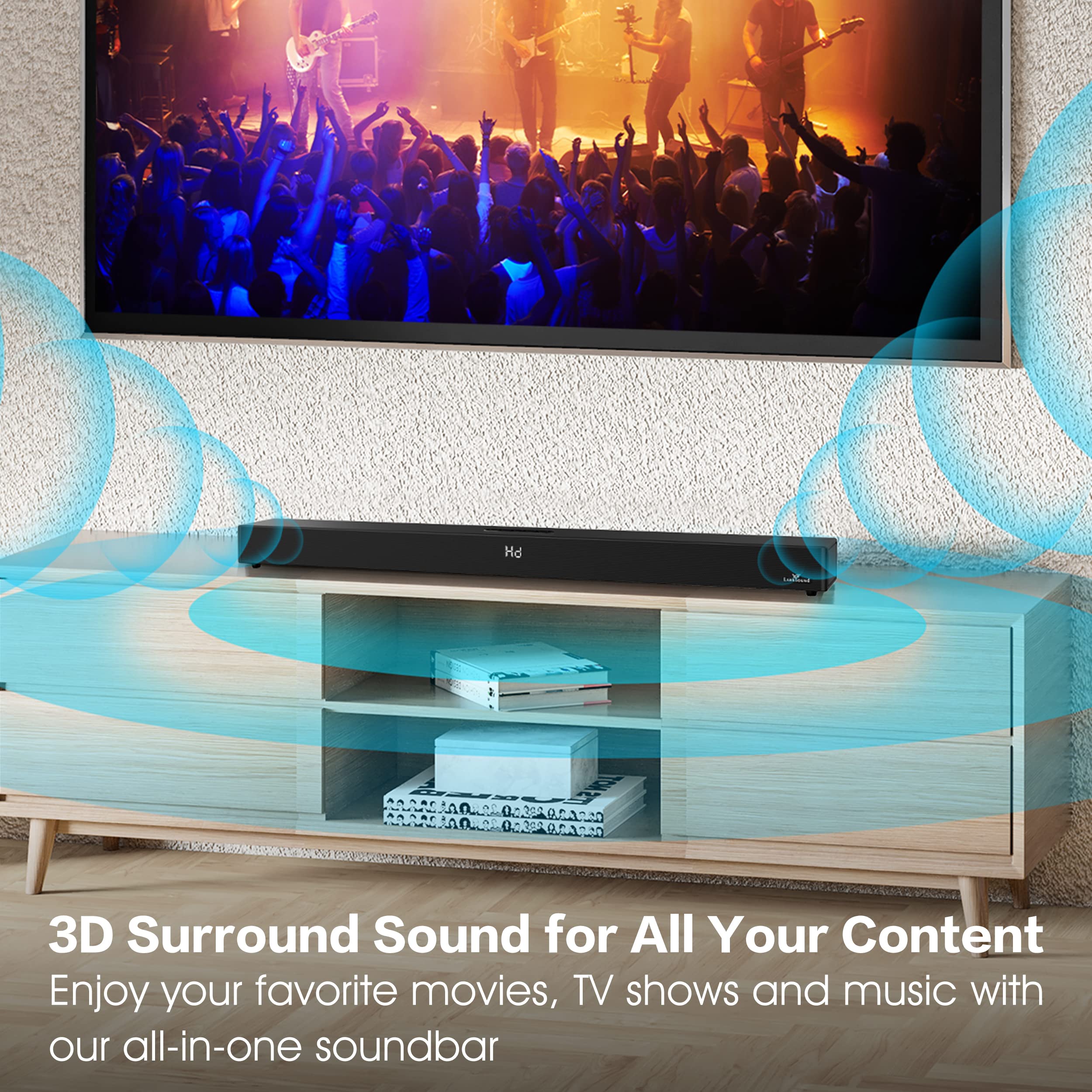 Mua LARKSOUND All-in-One 2.1 Sound Bar for TV, 36 Inch Soundbar with ...