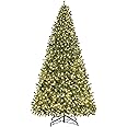 Amazon.com: Yaheetech 12ft Pre-lit Spruce Artificial Hinged Christmas Pine Tree Prelighted ...