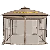 Amazon.com: Gazebo Universal Replacement Mosquito Netting : Patio, Lawn ...