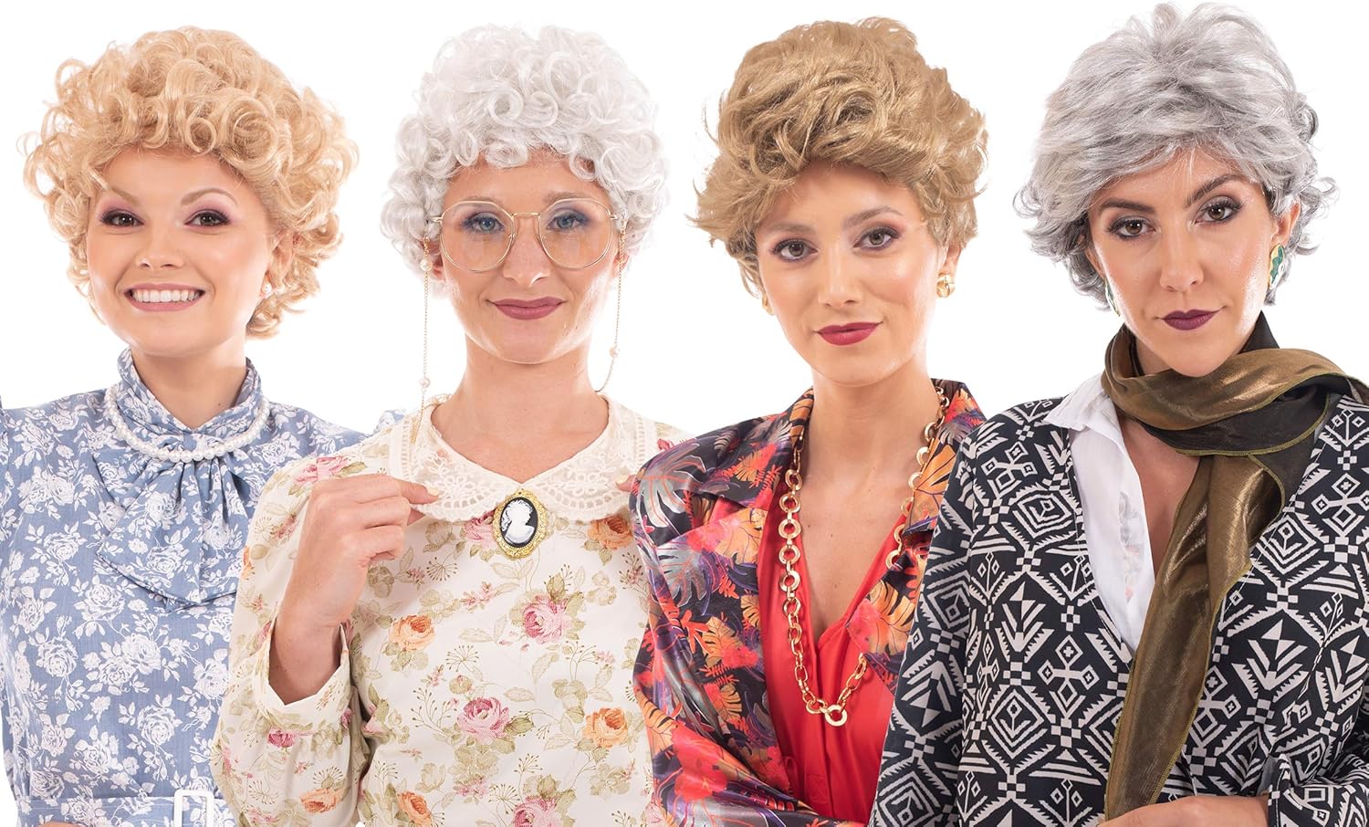 Amazon.com: The Golden Girls Complete Costume Wig Set | Synthetic Hair ...