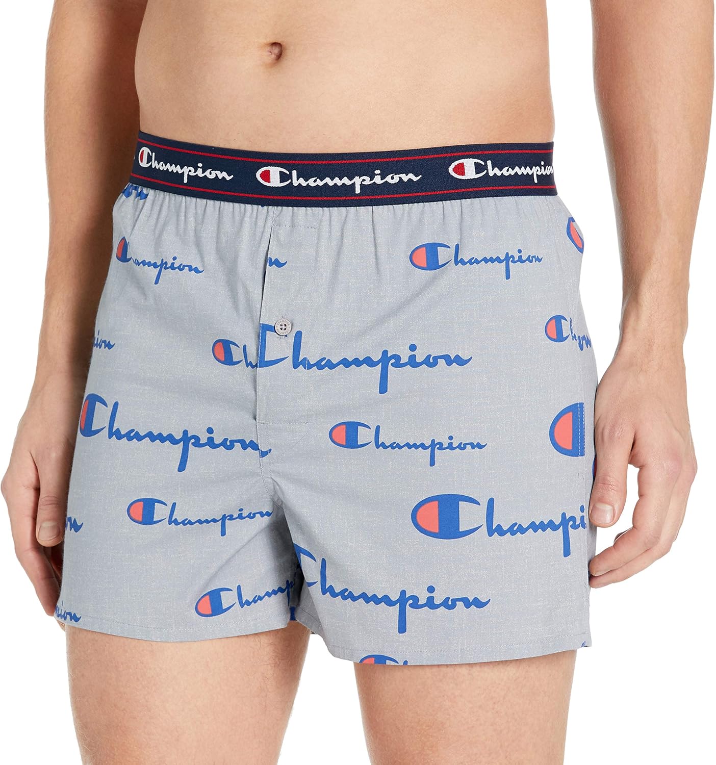 Champion Men's Script Print Stretch Woven Boxer Shorts: Amazon.co.uk ...