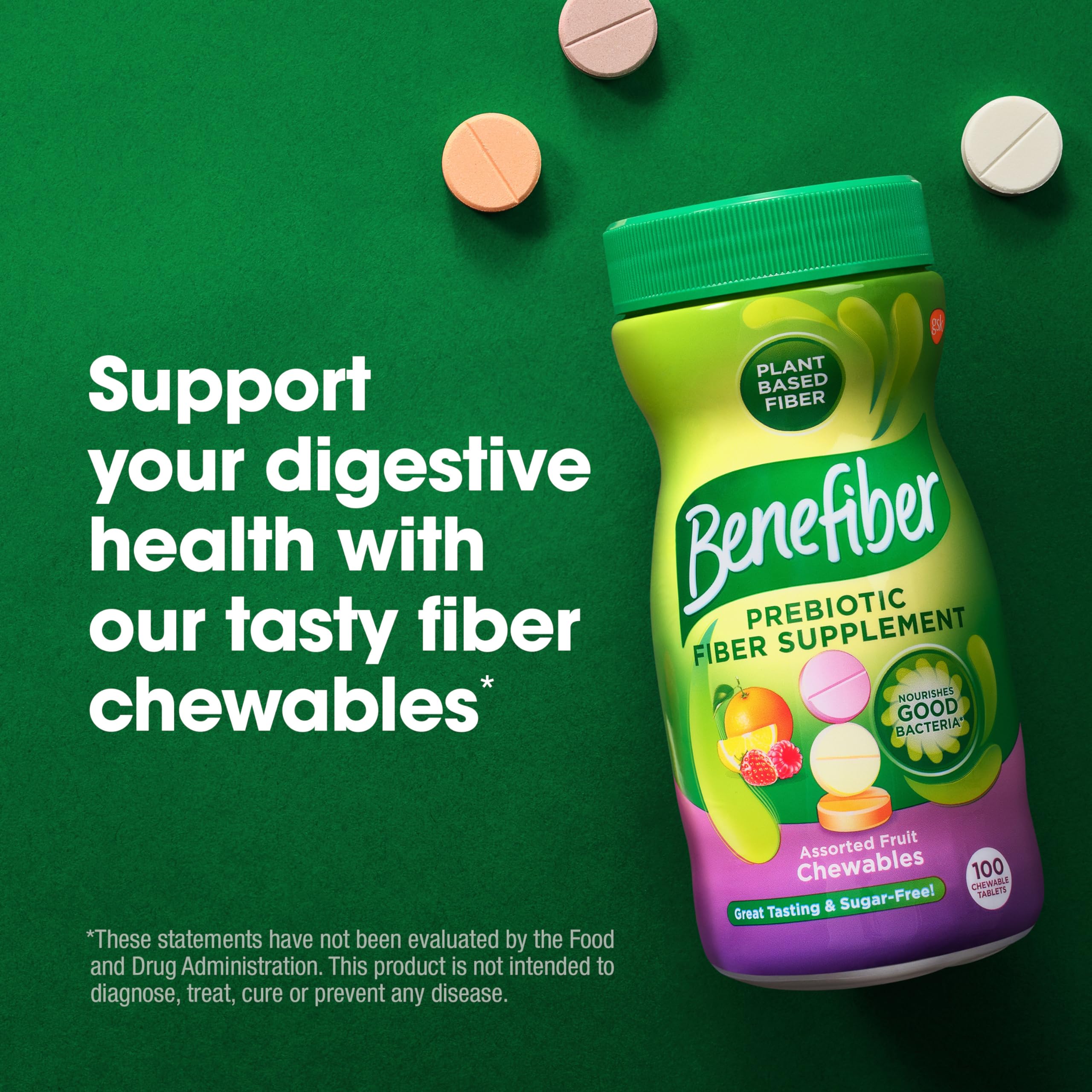 Mua Chewable Prebiotic Fiber Supplement Tablets for Digestive Health ...