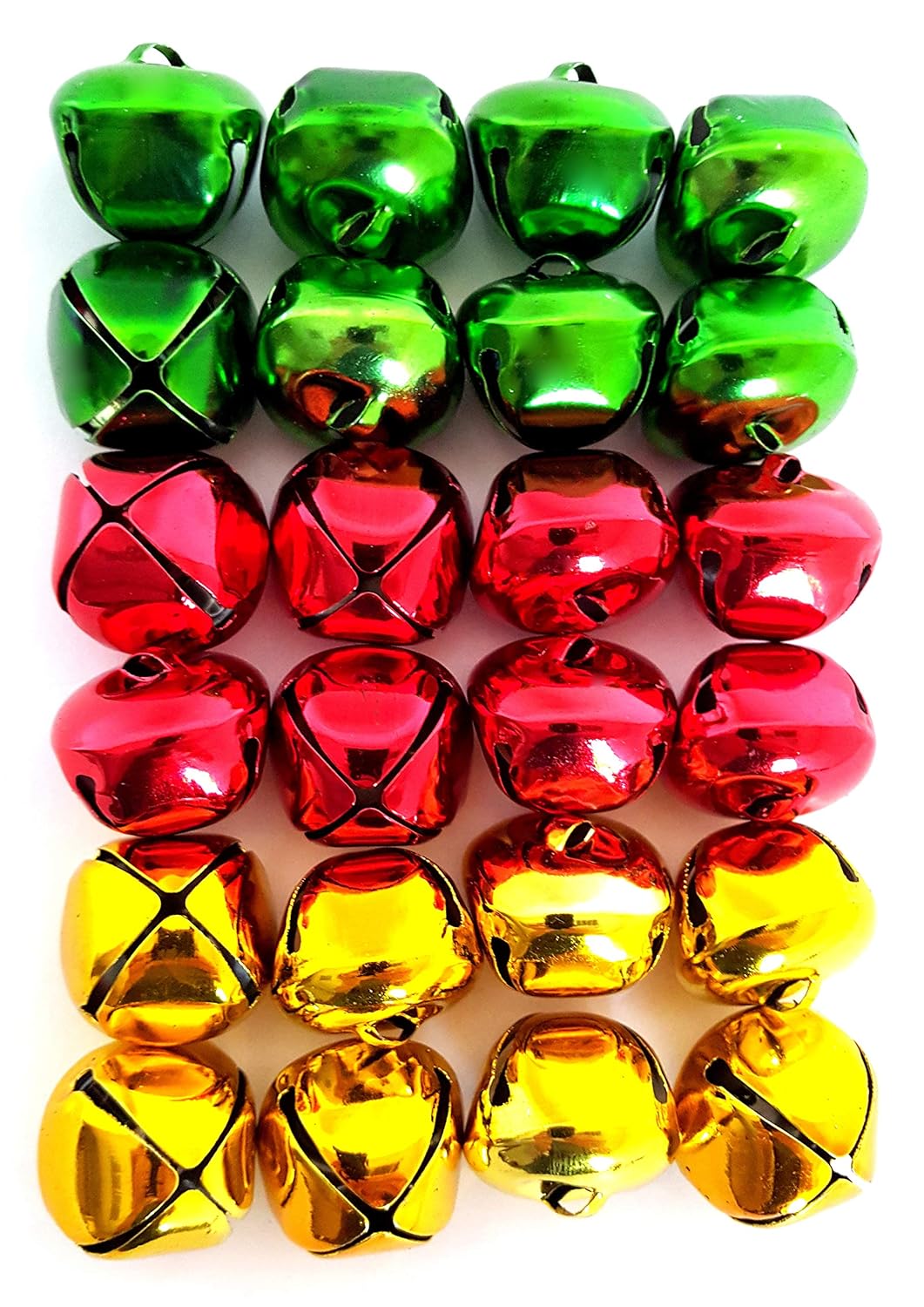 Amazon.com: Jingle Bells (24 Piece Pack, Red, Green & Gold): Arts ...