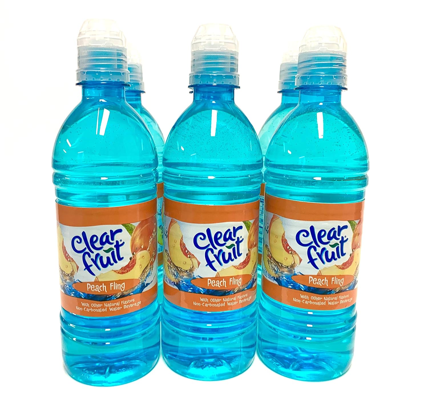 Clear Fruit Peach Fling Flavored Water 6 Pack 16.9oz Bottles: Amazon ...