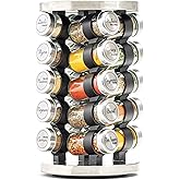 Amazon.com: Orii 20 Jar Spice Rack Stainless Steel Filled with Spices ...