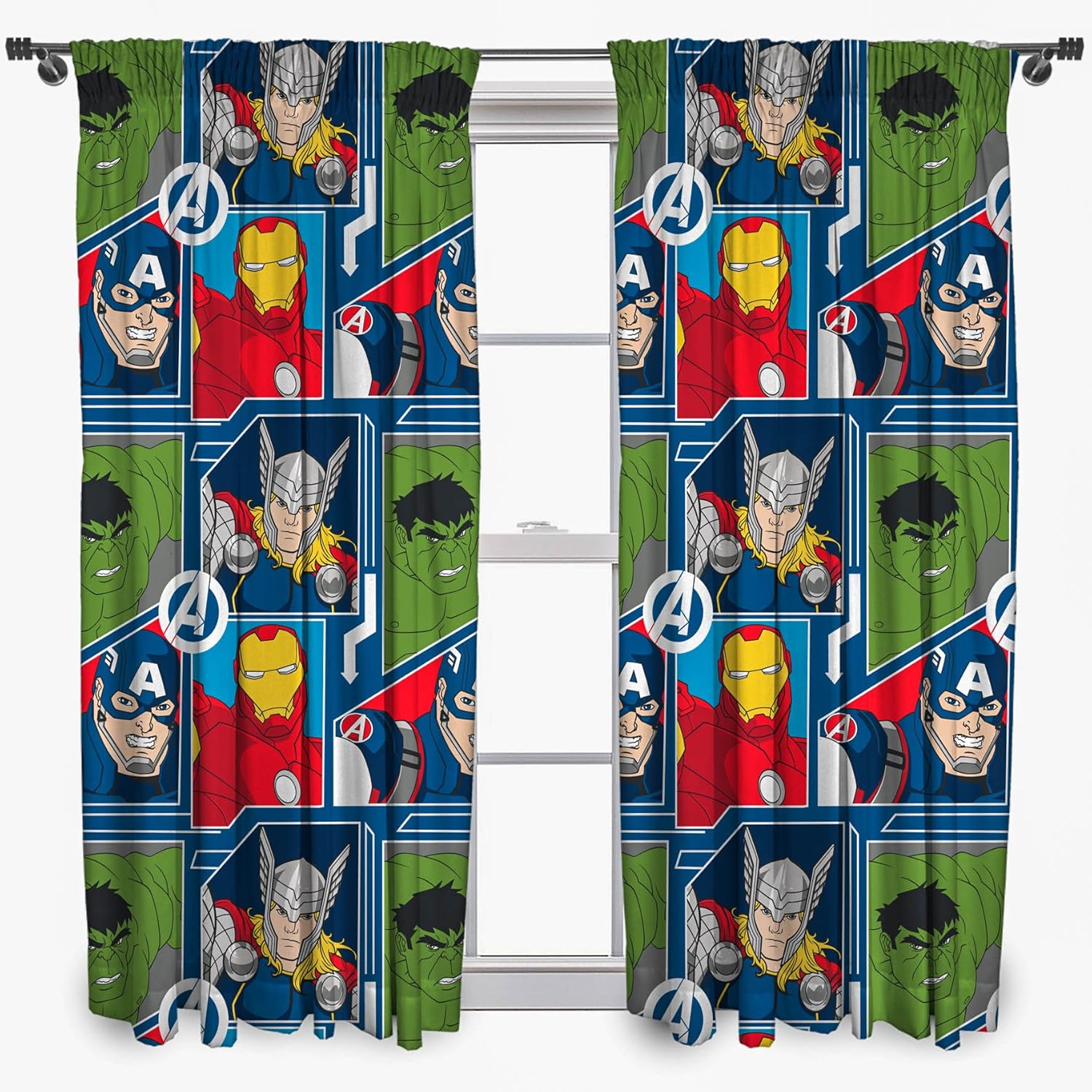 Marvel Avengers 'TECH' 54-Inch Curtain Set: Amazon.co.uk: Kitchen & Home