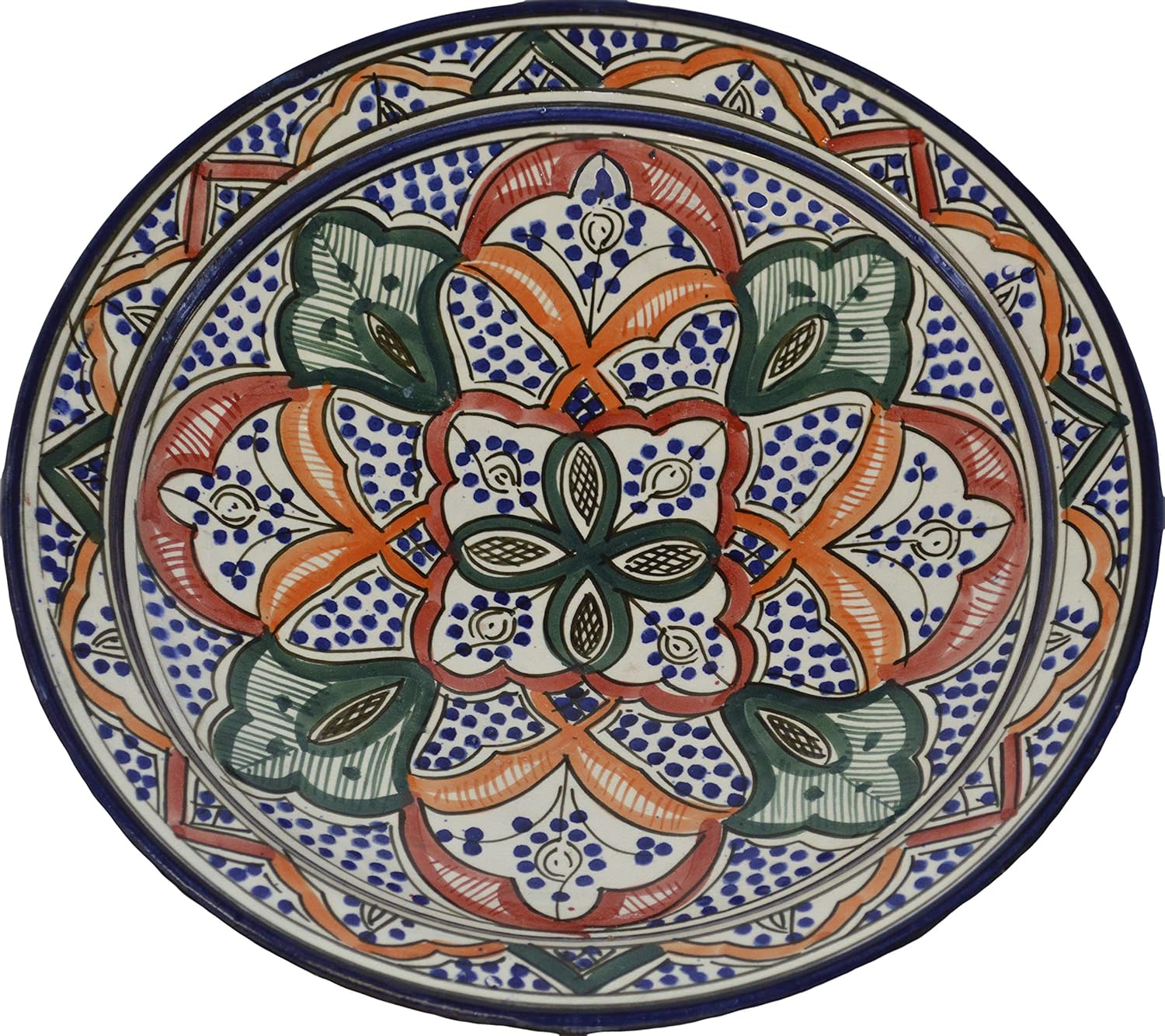 Amazon.com: Ceramic Moroccan Handmade Plate, 14-Inch: Home & Kitchen