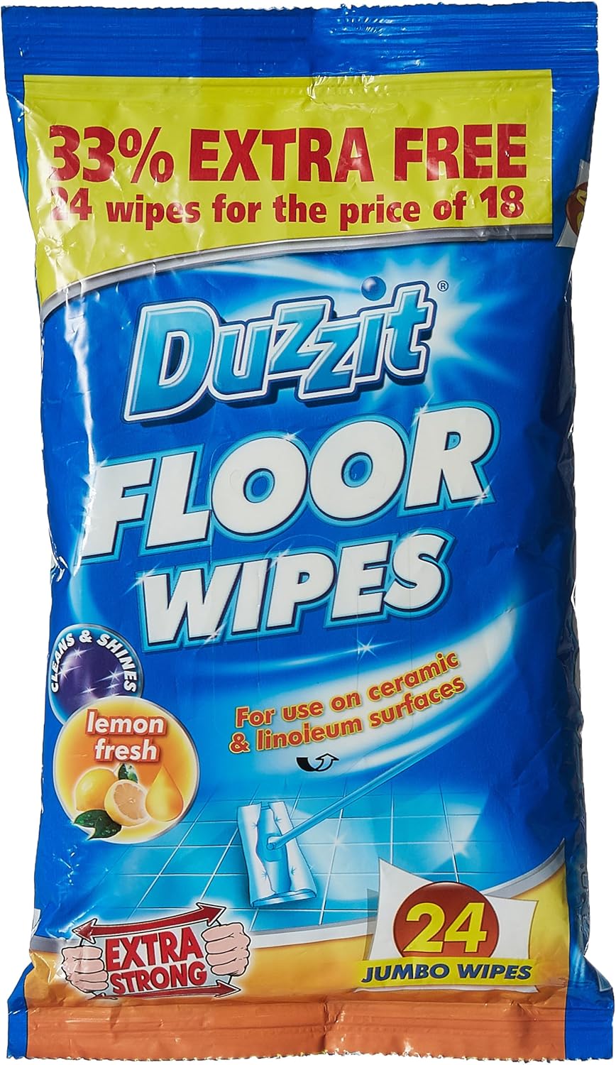 Duzzit Floor Cleaning Wipes 24pk, 0.27 Kilograms – BigaMart