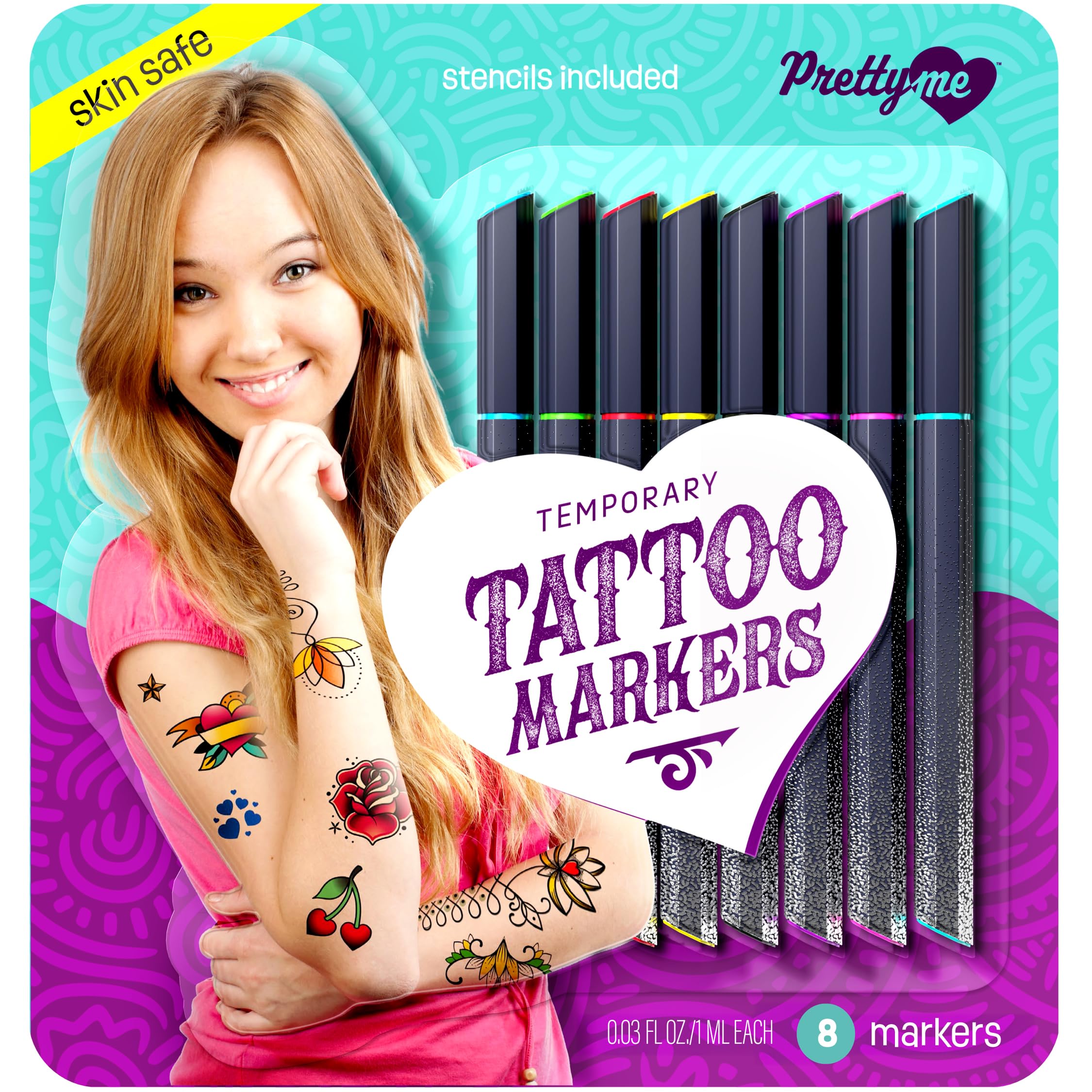 Temporary Tattoos Markers - Henna Body Tattoo Kit for Girls & Adults ...