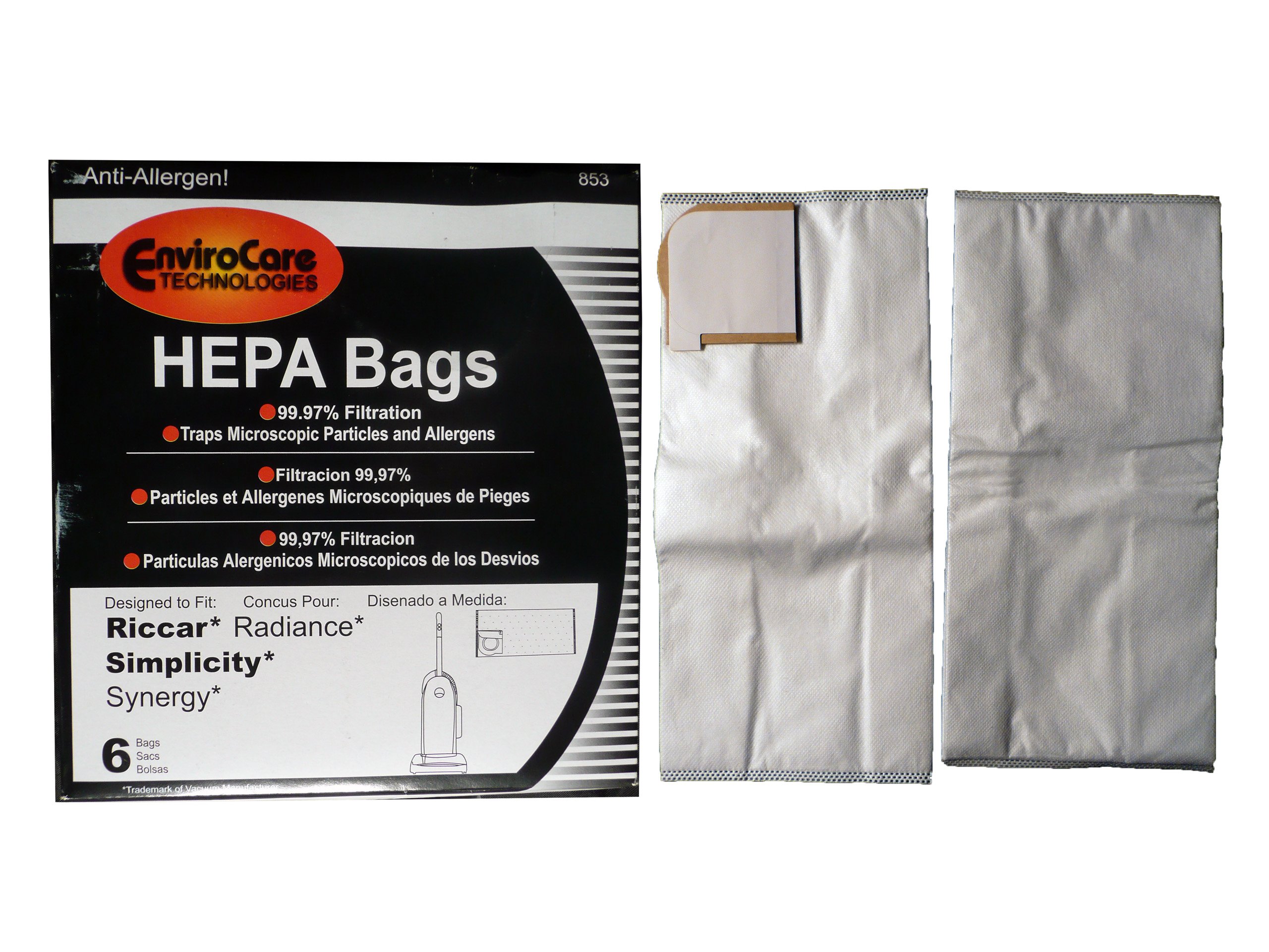 18 Riccar Radiance Simplicity Synergy X9 Hepa Vacuum Bags, Upright ...