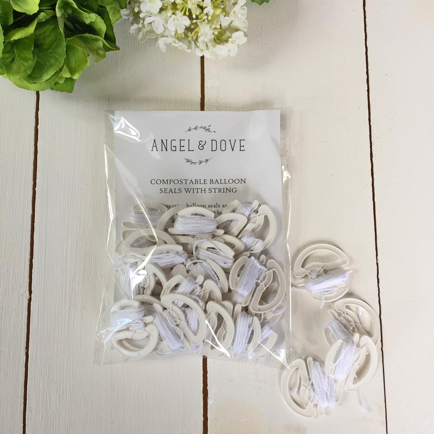 Angel & Dove 25 Compostable Balloon Seals with String – the fastest way ...