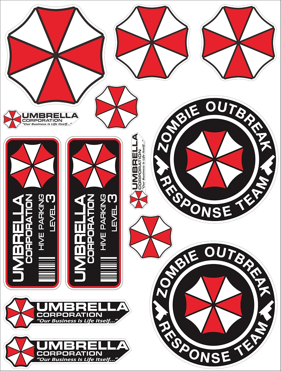 Amazon.com: Umbrella Corporation Set Resident Evil Zombie The Walking ...