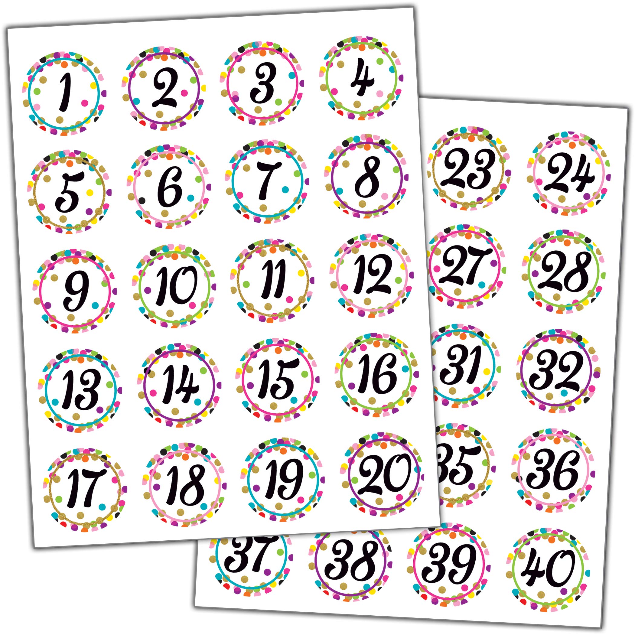 Mua Teacher Created Resources® Confetti Numbers Stickers trên Amazon Mỹ ...