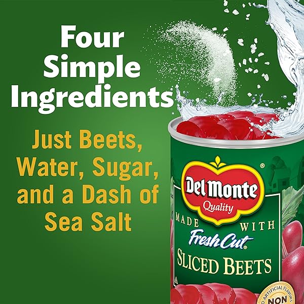 DEL MONTE FRESH CUT CANNED BEETS SLICED CANNED VEGETABLES, 12 PACK, 14. ...