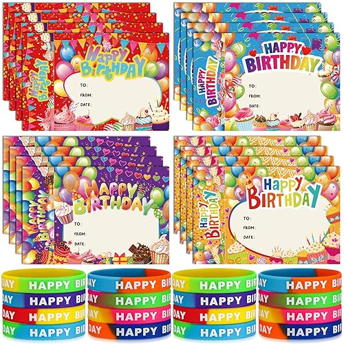 Junkin 32 Pcs Star Student Certificate Award Wristband Happy Birthday ...