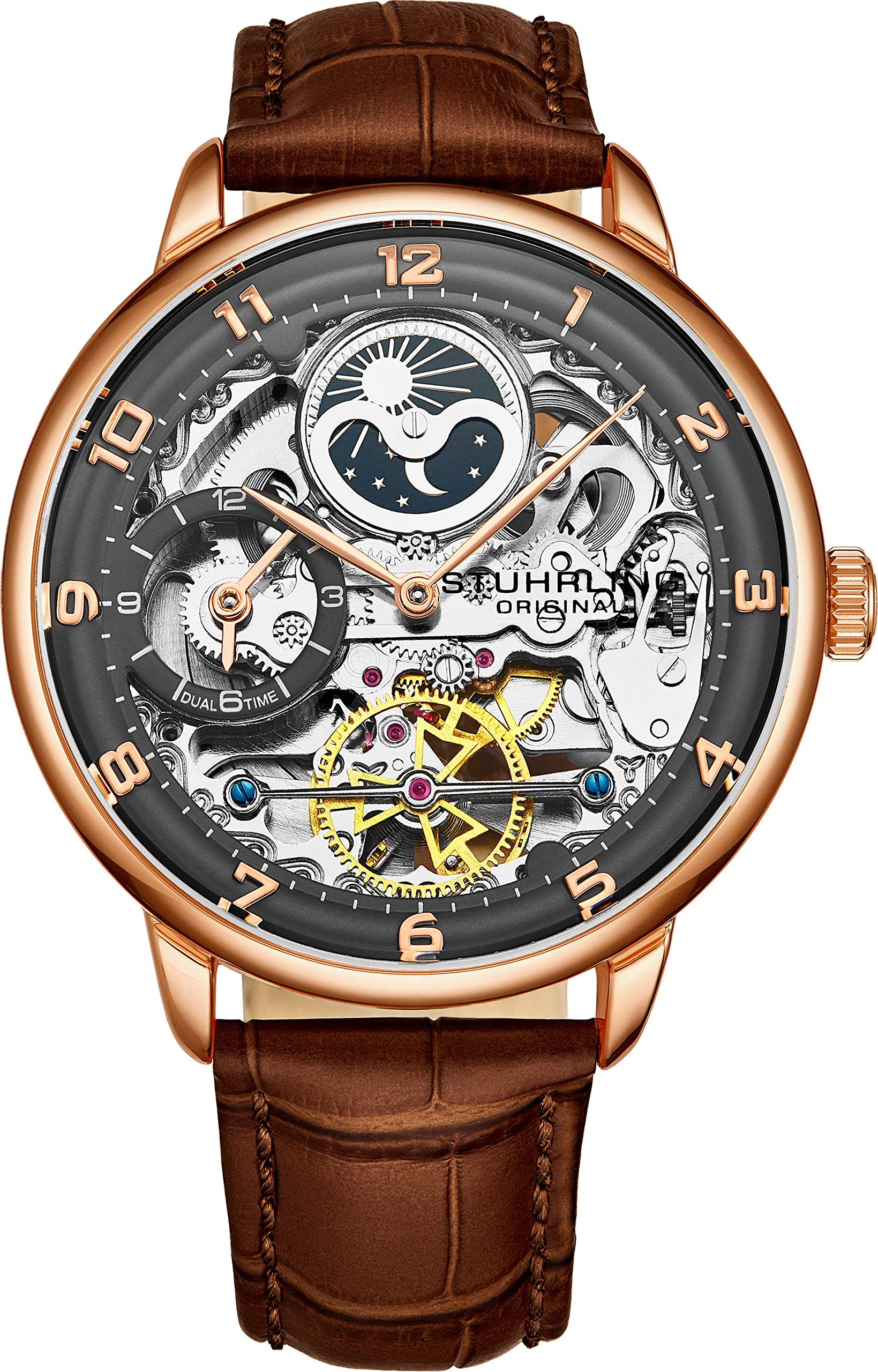 Mua Stuhrling Men's Automatic Skeleton Watch - Analog Dial, Dual Time ...
