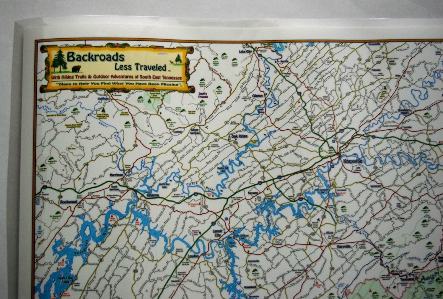 Amazon.com : Backroads Less Traveled Maps Tennessee and North Carolina ...