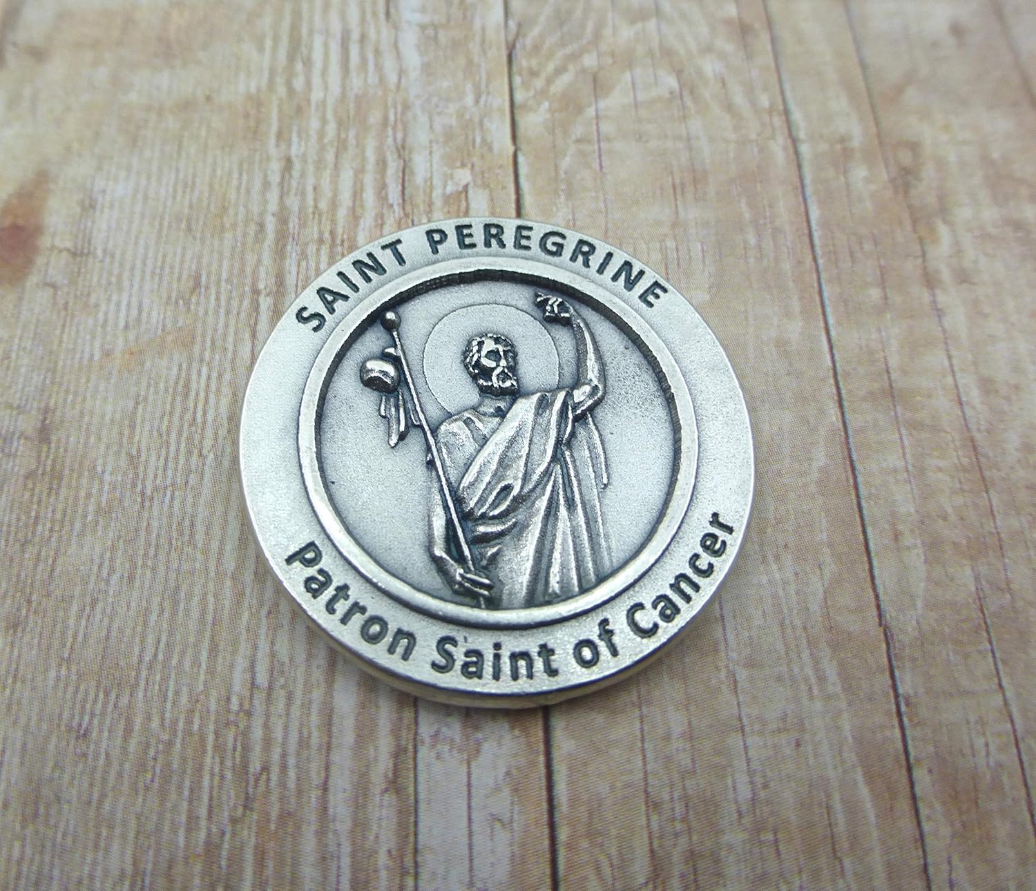 Amazon.com: Pocket Prayer Coin, Saint Peregrine, Patron St. of Cancer ...